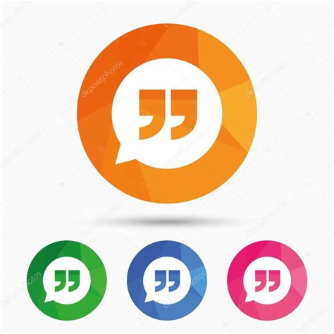 Quote Sign Icon Quotation Mark Symbol Stock Vector Image By ©blankstock 122984920