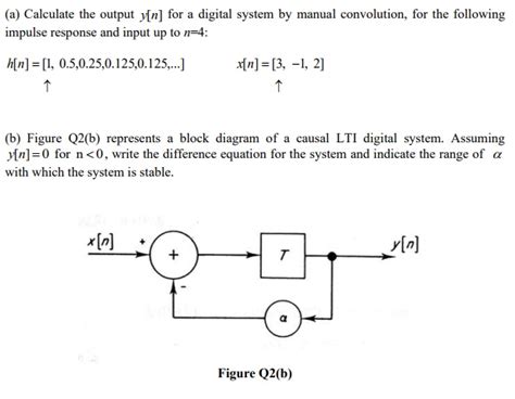a calculate the output y[n] for a digital