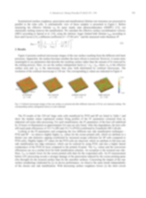 Solution Passivation Of Inline Wet Chemically Polished Surfaces For