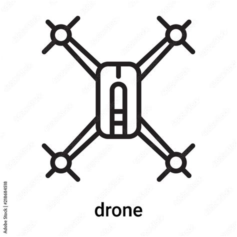 Drone Icon Vector Isolated On White Background Drone Sign Line Or