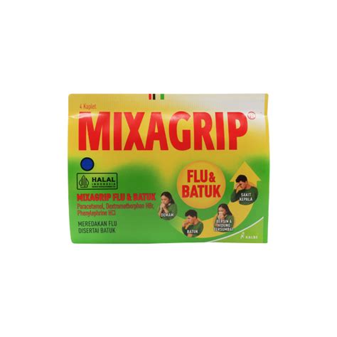 Mixagrip Flu And Batuk Strip 4 Tablet Farmaku
