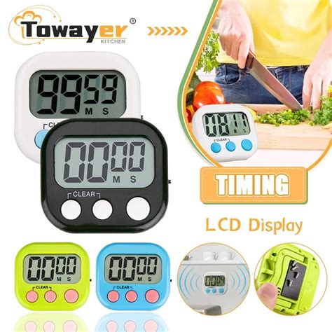 Lcd Display Electronic Kitchen Timer Large Screen Electronic Timer