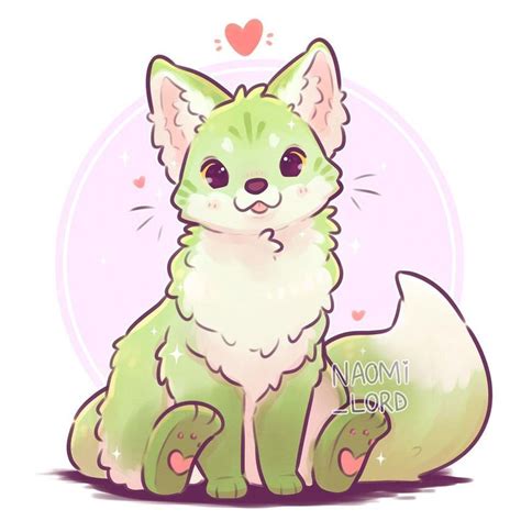 Naomi Lord Art On Instagram 🌈 A Green Fox For My Fox Rainbow 🦊🌈 Any Excuse To Draw Foxes 😊💕 I