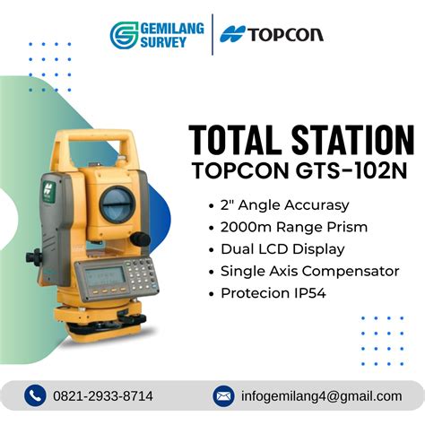 Total Station Topcon Gts 102n Gemilang Survey