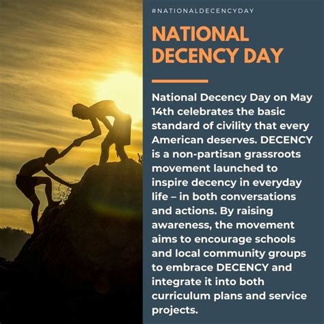 National Decency Day Curriculum Planning National Raise Awareness