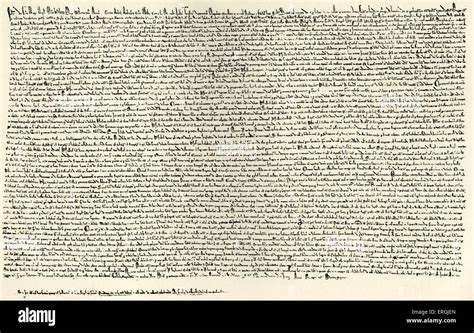 Magna Carta Signed June 1215 Document Producecd By Barons Of King
