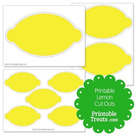 Printable Lemon Cut Outs — Printable Lemon Crafts Lemon