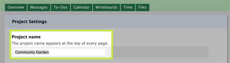 Modifying A Project Basecamp Classic Help