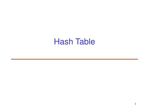 PPT Hash Table PowerPoint Presentation Free Download ID 3569725