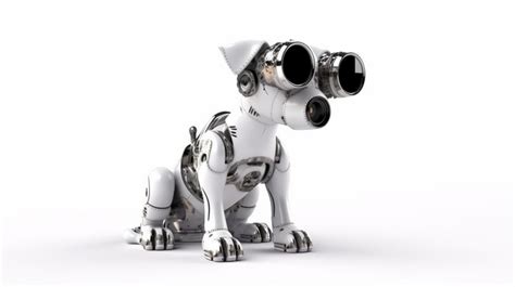 큰 눈을 가진 파란 로봇 파란색 배경에 쌍안경으로 3d 렌더링 로봇 고화질 사진 사진 기술 배경 일러스트 및 사진 무료 다운로드 Pngtree