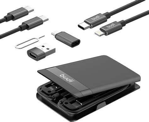 Budi Cable Usb Tipo C Certificado Mfi Y 3 Tipos De Adaptadores Usb