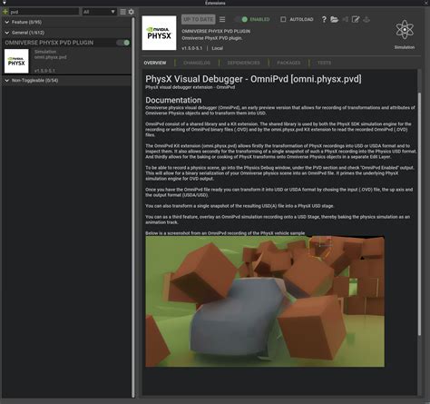 OmniPVD PhysX Visual Debugger Omni Physics