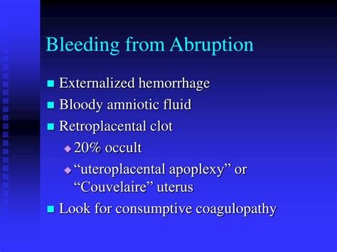 Ppt Vaginal Bleeding In Late Pregnancy Powerpoint Presentation Free