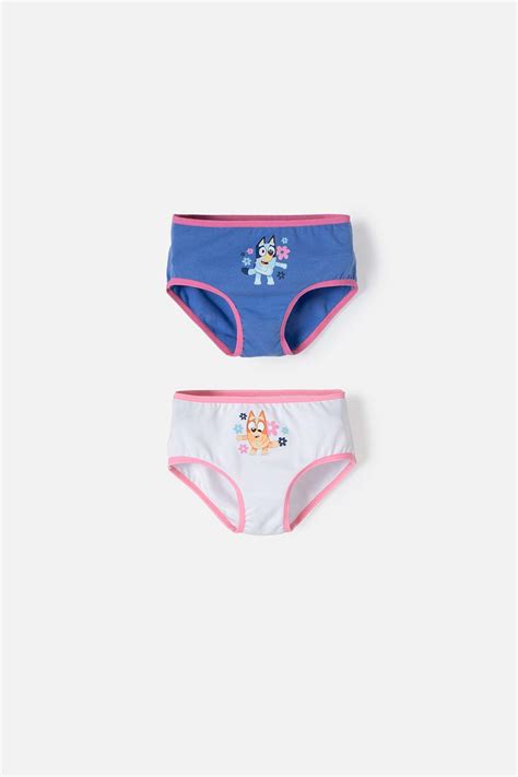 Pack X2 Panties De Bluey Blanco Y Azul Niña 2t A 5t Ponemos La Fantasía