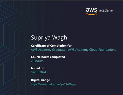 Supriya Wagh On Linkedin Awsacademy Cloudcomputing Aws Certification Learning Cloudfoundation