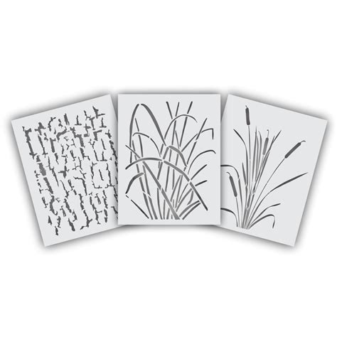 Printable Marsh Grass Stencil Printable Stencils