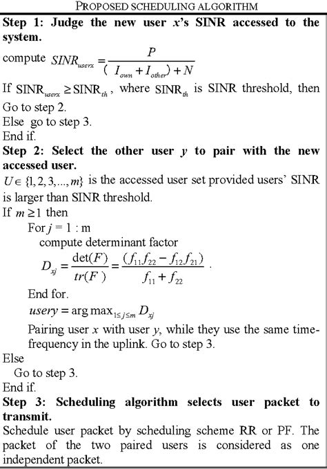 Table I From A Pairing Scheduling Scheme For Virtual Mimo Systems