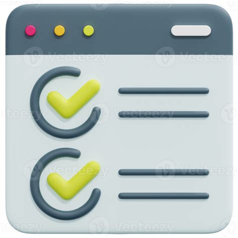 Checkbox 3d Render Icon Illustration 21616552 Png
