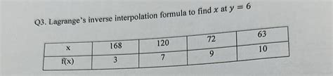 solved math numerical methods analysisq3 ﻿lagrange s
