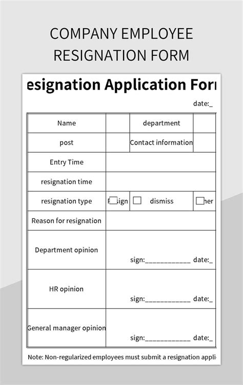Free Resignation Form Templates For Google Sheets And Microsoft Excel