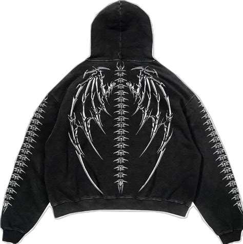 Mens Hoodies Sweatshirts Y2k Hoodie Hip Hop Print Oversized Hooded