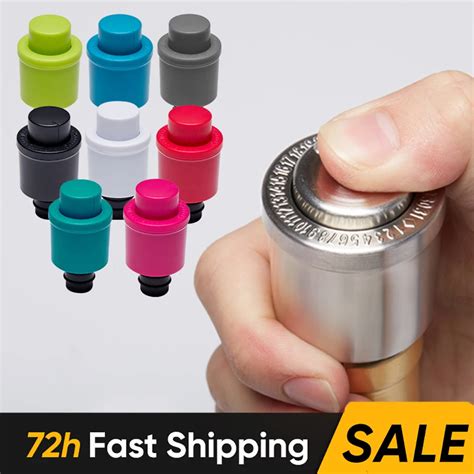 재사용 가능한 와인 병 마개 음료 병 마개 펌프 코르크 레드 와인 보호기 진공 와인 보호기 시간 기록 Aliexpress