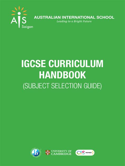 Ais Igcse Curriculum Handbook 2018 2019 Pdf Mathematics Curriculum