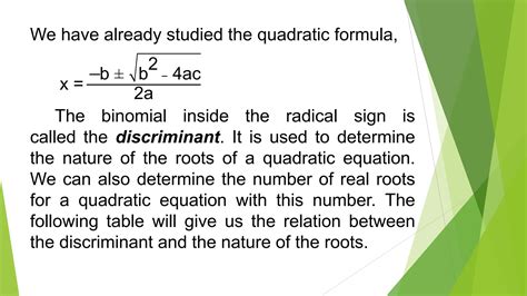 The Nature Of The Roots 1pptx