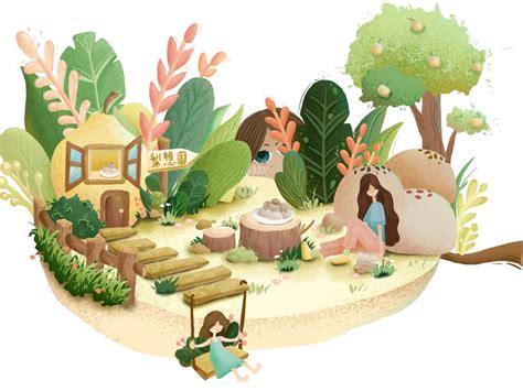 梨想国插画设计 画画的夏夏夏 站酷ZCOOL