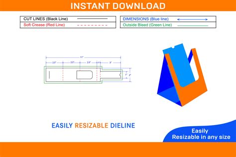 Business Card Holder Display Box Die Cut Template And 3d Box Design Box Dieline And 3d Box
