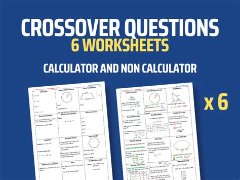 Gcse Maths Crossover Questions Grade 4 To 5 Teaching Resources