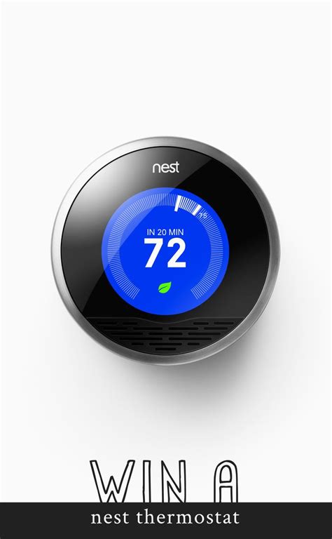 Nest Thermostat Giveaway Green Future Nest Thermostat Smart Thermostats Save Energy