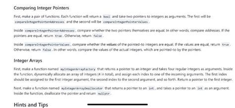 Solved Comparing Integer Pointers First Make A Pair Of