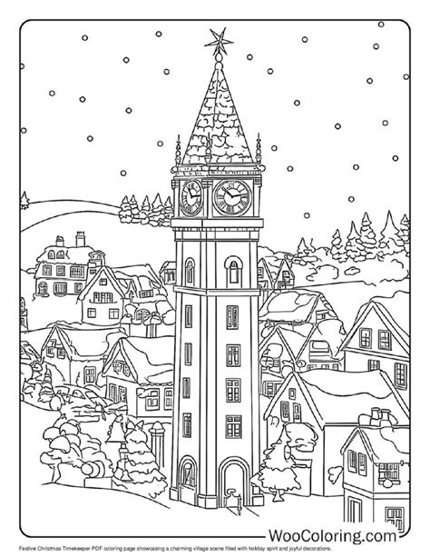 100 Christmas Village Coloring Pages Free Pdf To Print Woo Coloring