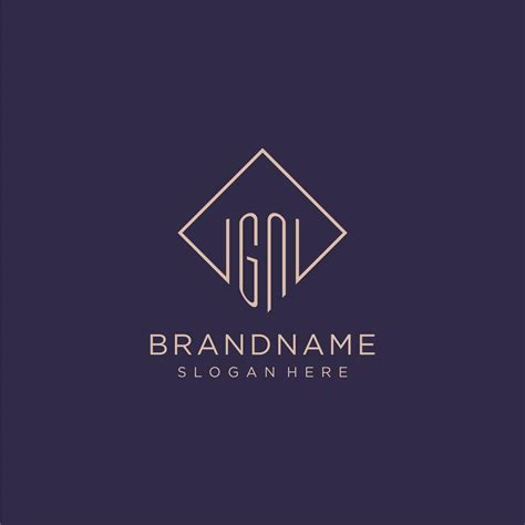 Initials Gn Logo Monogram With Rectangle Style Design 27933874 Vector