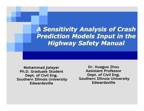 Pdf A Sensitivity Analysis Of Crash Prediction Models Input In The