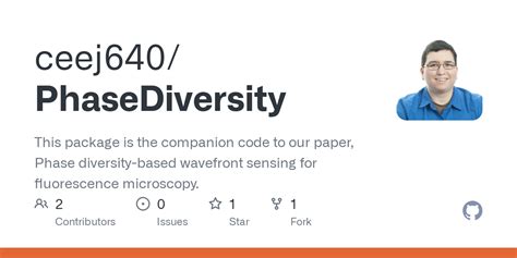 Github Ceej640phasediversity This Package Is The Companion Code To Our Paper Phase