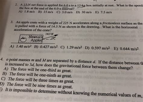 solved 2 a 15 n net force is applied for 6 0 s to a 12 kg