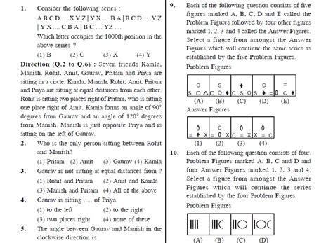 India Examinations Cbse Portal Ntse Sample Questions Stage Ii Mental Ability Test Mat India Examinations Cbse Portal Ntse Sample Questions Stage Ii Mental Ability Test Mat