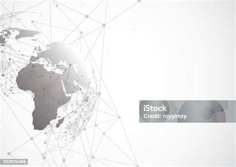 글로벌 네트워크 연결입니다 세계 지도 포인트와 라인 구성의 개념은 글로벌 비즈니스 벡터 일러스트 레이 션 3차원 형태에 대한 스톡 벡터 아트 및 기타 이미지 Istock