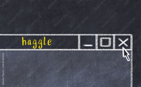 Concept Of Dealing With Problem Chalk Drawing Of Closing Browser Window With Caption Haggle