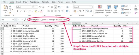How To Use The Filter Function In Excel For Dynamic Filtering