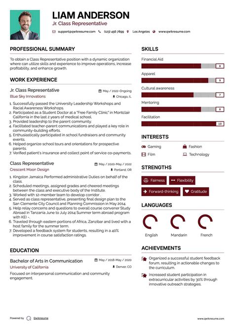 10 Class Representative Resume Samples And Templates For 2025