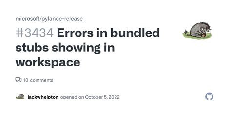 Errors In Bundled Stubs Showing In Workspace · Issue 3434 · Microsoft