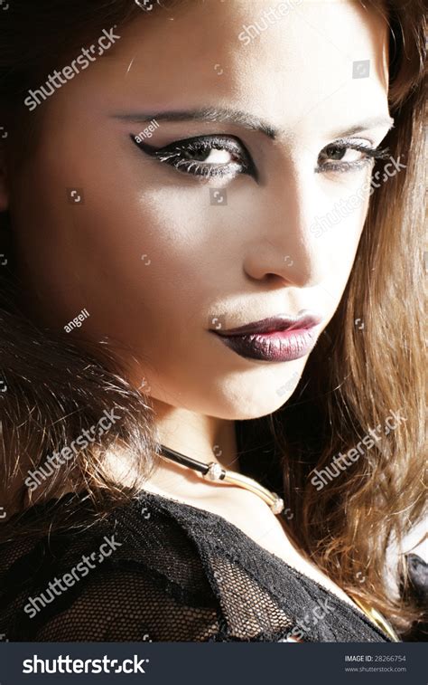 Sexy Portrait Woman Close Makeup Stock Photo 28266754 Shutterstock