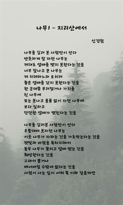 신경림 시 추천 좋은 시