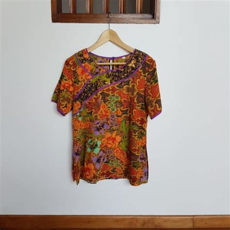 Nyonya Batik Sam Foo Set Womens Fashion Tops Blouses On Carousell
