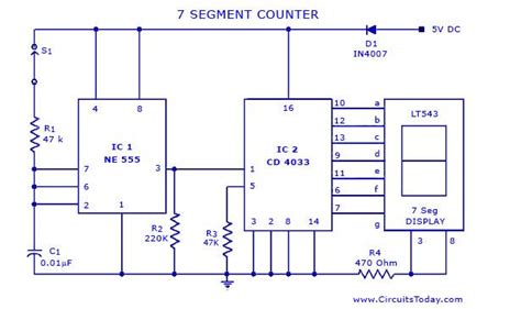 Diagram 7 Segment Counter Circuit Diagram Mydiagramonline