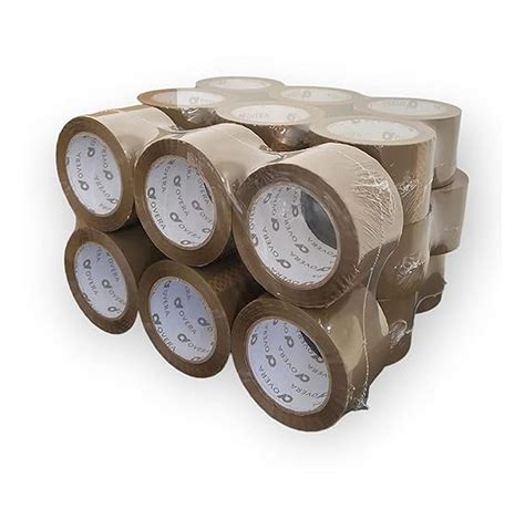 Heavy Duty Tan Packing Tape 24 Rolls 3 Inch X 110 Yards 330 Feet Per