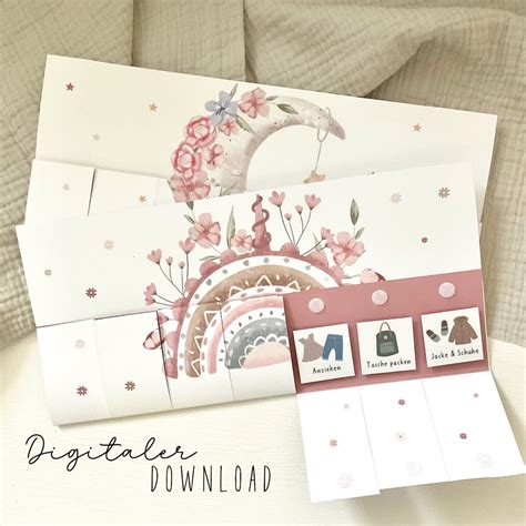 Morgen And Abendroutine Für Kinder Regenbogen Mond Routineplan Mit Sternchen Routineplan Für